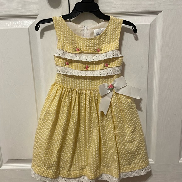 Rare Editions | Dresses | Rare Editions Yellowwhite Smocked Dress With ...